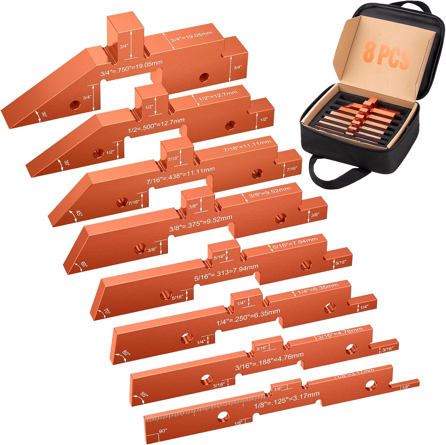 Neitra Router Table Setup Blocks Woodworking - 8pcs Aluminum Alloy ...